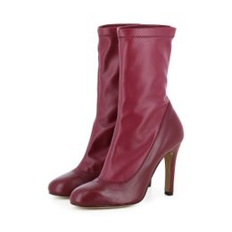 Evita CRISTINA women's ankle boots - smooth leather Bordeaux - 33