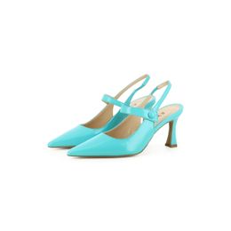 Evita PENELOPE Women's Sling Pumps - Crumpled Patent Leather Turquoise - 38