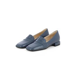 Evita ANNA women's slippers - crumpled patent leather blue-grey - 40