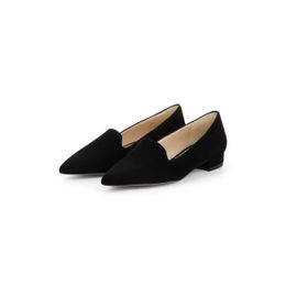 Evita FRANCA Damen Slipper - Rauleder Schwarz - 44