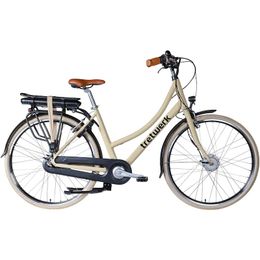 Tretwerk Herren &raquo;Aurora&laquo; 7 Gang Nabenschaltung Frontmotor 250 W Pedelec, Elektrofahrrad f&uuml;r Damen und Herren beige