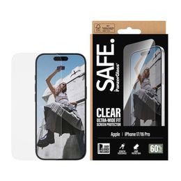 SAFE by PanzerGlass Displayschutzglas &raquo;Ultra-Wide Fit Screen Protector&laquo; f&uuml;r Apple iPhone 17;Apple iPhone 16 Pro Displayschutzfolie, Schutzfolie, 