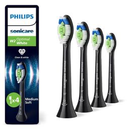 PHILIPS SONICARE Aufsteckbürsten »W2 Optimal White« für weißere Zähne, für jedes Sonicare Handstück schwarz Kompatibel mit allen PHILIPS SONICARE...
