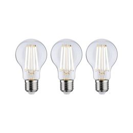 Paulmann LED-Leuchtmittel »Eco-Line 3er Pack AGL 840lm 4W 3000K klar 230V« Warmweiß transparent