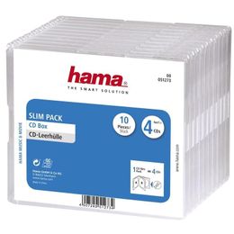 Hama CD-H&uuml;lle &raquo;CD Leerh&uuml;lle Slim, 10er Pack, Transparent, Schutzh&uuml;lle, Schutzcase&laquo; transparent Kunststoff