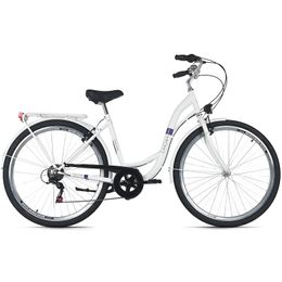 Dacapo Trekkingrad &raquo;Damen 28'' Ravenna 6 Wei&szlig; 6 G&auml;nge RH 48 cm&laquo; 6 Gang Shimano Tourney Schaltwerk Kettenschaltung Trekkingrad