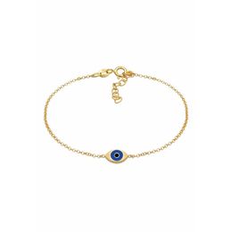 Elli Armband Evil Eye Damen Gr&ouml;&szlig;e 16 blau / gold / wei&szlig;