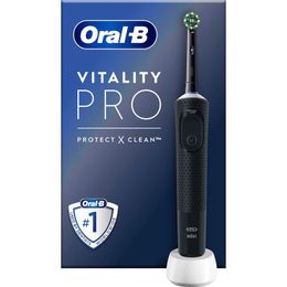 Oral-B Elektrische Zahnb&uuml;rste &raquo;Vitality Pro&laquo; 1 Stk. Aufsteckb&uuml;rsten 3 Putzmodi schwarz Kunststoff Wiederaufladbare Zahnb&uuml;rste mit langer Akkulaufzeit
