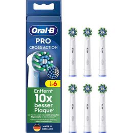 Oral-B Aufsteckb&uuml;rsten &raquo;Pro CrossAction&laquo; X-f&ouml;rmige Borsten wei&szlig; DESIGNED & MADE IN GERMANY - Garantierte Passform mit allen wiederaufladbaren elektrischen 