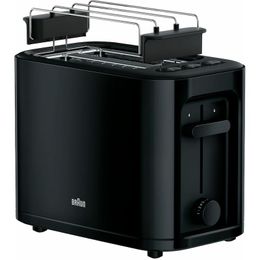 Braun Toaster &raquo;PurEase HT 3010 BK - 2 Schlitze, 7 Stufen, Auftau- Aufw&auml;rmfunktion&laquo; 2 kurze Schlitze f&uuml;r 2 Scheiben 1000 W 1.000 W, Kunststoff, Automatische 