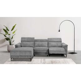 Home Affaire Ecksofa »LUND Cord, L-Form, 261 cm, man. o. elektr. Relaxfunktion (mit USB-A)« USB-C bei elektrischer Variante und Kopfteilverstellung...