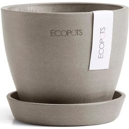 Ecopots Blumentopf &raquo;Antwerp Mini 11 Taupe&laquo; f&uuml;r den Innenbereich grau Kunststoff