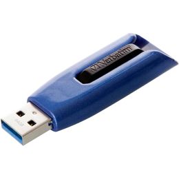 Verbatim USB-Stick &raquo;Store n Go V3 MAX 64GB USB 3.0 300MB/s&laquo; (64 GB USB 2.0 Lesegeschwindigkeit 300 MB/s) Blau/Schwarz Glattes, hochglanzpoliertes...