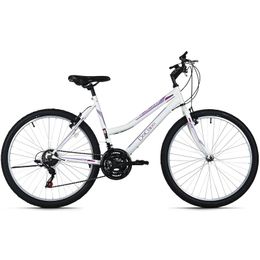 Dacapo Mountainbike &raquo;Damen-Mountainbike 26'' Nelson Wei&szlig; 18 G&auml;nge RH 48 cm&laquo; 18 Gang Shimano Tourney Schaltwerk Kettenschaltung wei&szlig;+wei&szlig;