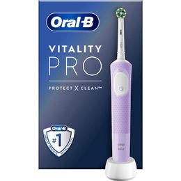 Oral-B Elektrische Zahnb&uuml;rste &raquo;Vitality Pro&laquo; 1 Stk. Aufsteckb&uuml;rsten 3 Putzmodi lila Kunststoff Wiederaufladbare Zahnb&uuml;rste mit langer Akkulaufzeit