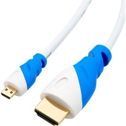 CSL Audio- & Video-Kabel &raquo;HDMI Kabel, 3-fach geschirmt, verschiedene L&auml;ngen&laquo; HDMI 200 cm wei&szlig; Anwendung: Tablets, Mini PCs, Digitalkameras