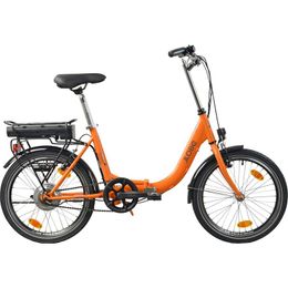 Llobe »Elektro Faltrad 20" Pure orange« ohne Schaltung Heckmotor 250 W Pedelec, Elektrofahrrad für Damen und Herren orange+orange