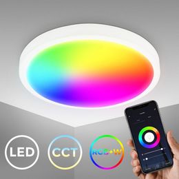 B.K.LICHT LED Deckenleuchte »BK_DL1585 WiFi CCT LED Deckenleuchte mit App-Steuerung« LED-Modul 1 Stk. Inkl. Nachtlichtfunktion, Timerfunktion...
