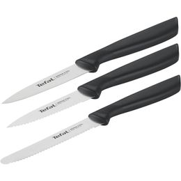 Tefal Messer-Set »Colorfood für alle täglichen Vorbereitungen« deutscher Edelstahl, rostfrei, leicht strukturierte Griffe, K2733S Schwarz