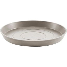 Ecopots Blumentopfuntersetzer &raquo;ROUND SAUCER Taupe&laquo; BxTxH: 21x21x2,5 cm grau Kunststoff