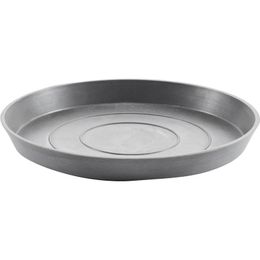 Ecopots Blumentopfuntersetzer &raquo;ROUND SAUCER Grey&laquo; BxTxH: 36,5x36,5x3,5 cm grau Kunststoff