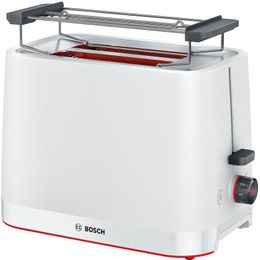 Bosch Toaster »MyMoment TAT3M121« 2 Schlitze für 2 Scheiben 950 W entnehmbarer Brötchenaufsatz, Auftaufunktion, Brotzentrierung, AutoOff weiß
