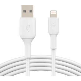 Belkin Smartphone-Kabel &raquo;Boost Charge&laquo; Lightning USB Typ A 100 cm wei&szlig; Passend f&uuml;r iPhone und iPad (MFi zertifiziert)