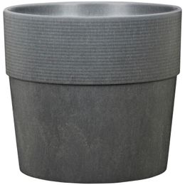 Scheurich Blumentopf »224/25 groove carbon« grau