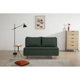 Home Affaire 2-Sitzer &raquo;AINSLEY 140 cm - verstellbare R&uuml;ckenlehne&laquo; wandelbar zum G&auml;stebett, Relaxsofa, Webstoff u. Cord-Bezug gr&uuml;n