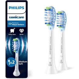 PHILIPS SONICARE Aufsteckbürsten »C3 Premium Plaque Defence« für extra gründliche Plaque-Entfernung, für jedes Sonicare Handstück weiß Kompatibel...