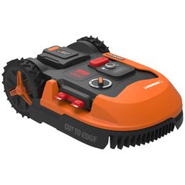 WORX Rasenmähroboter »Landroid L1000« Set, 1000m², 20V/4Ah, 20cm/30-60mm, WiFi/Bluetooth, Cut to edge, PowerShare orange Drehknopf und LCD-Display...