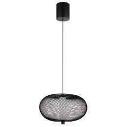 NOWA LED-H&auml;ngeleuchte &raquo;ASTARI&laquo; LED-Modul 1 Stk. Warmwei&szlig; Pendelleuchte, H&auml;ngeleuchte, Geflecht, Esstisch, Wohnbereich schwarz