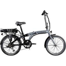 Zündapp ZÜNDAPP »Z120« 7 Gang Shimano Tourney Schaltwerk Kettenschaltung Heckmotor 250 W Pedelec, Elektrofahrrad für Damen u. Herren grau, schwarz+grau