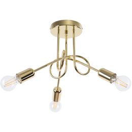 SOLLUX LIGHTING Deckenleuchte &raquo;LOOP 3&laquo; E27 1 Stk. Streulicht Goldfarben
