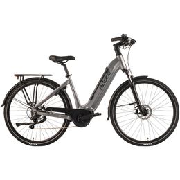 Adore Herren &raquo;28" Alu Cityfahrrad CX-660 Mittelmotor 75NM / 14,7Ah Grau matt&laquo; 7 Gang Shimano Tourney Schaltwerk Kettenschaltung Mittelmotor 250 W 