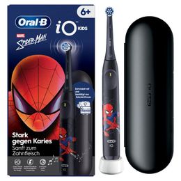 Oral-B Elektrische Kinderzahnbürste »iO Kids 6+ Spiderman« 1 Stk. Aufsteckbürsten 1 Reise-Etui, Musik-Timer, 3 Modi, ab 6 Jahren Black...