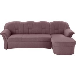 DOMO collection Ecksofa &raquo;Papenburg, zeitlose R&uuml;ckensteppung, elegante Formensprache, L-Form&laquo; in gro&szlig;er Farbvielfalt, wahlweise mit Bettfunktion beere