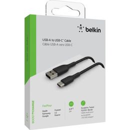 Belkin Smartphone-Kabel &raquo;USB-C/USB-A Kabel ummantelt, 2m&laquo; USB-C 200 cm schwarz BoostCharge