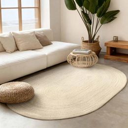 Hanse Home Teppich &raquo;Rangpur Juteteppich&laquo; oval 10 mm H&ouml;he Handgewebt, 100% Jute, Natur, Wohnzimmer, Flur, Boho, Skandi elfenbein Oberfl&auml;che: 100%...