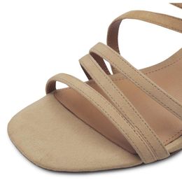 Tamaris Damen Sandalette , Blockabsatz, Abendschuh, Sommerschuh mit verstellbarer Schnalle braun 38