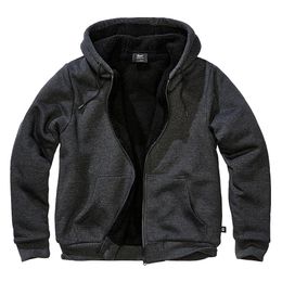 Brandit Sweatjacke mit Teddyfell schwarz meliert, Gr&ouml;&szlig;e S