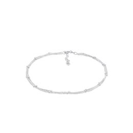 Elli Fu&szlig;kette &raquo;Fu&szlig;kette mit Kugeln Zeitlos Schmuck Geschenk 925 Silber&laquo; Silber 2,5cm Zeitlos schlichter Fu&szlig;schmuck f&uuml;r Damen