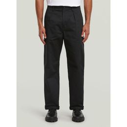 G-Star Raw G-STAR Chinohose &raquo;Pleated Chino Relaxed Straight&laquo; dk black 25 - L&auml;nge 28 L&auml;nge 28 25 Knopf- und Rei&szlig;verschluss