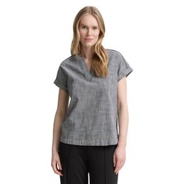 Tom Tailor Kurzarmbluse im Tunika-Style, kariert midnight navy 44 44 Bluse von Tom Tailor