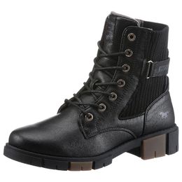 Mustang Shoes Schn&uuml;rstiefelette Boots, Winterstiefel mit Innen-Rei&szlig;verschluss schwarz 42 42 Klassischer Boots mit Schn&uuml;rung