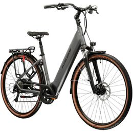 Kross Damen &raquo;E-Trekkingbike Damen Trans Hybrid 1.0 28" grau 8 G&auml;nge&laquo; 8 Gang Shimano ACERA M3020 Schaltwerk Kettenschaltung Heckmotor 250 W Pedelec, 