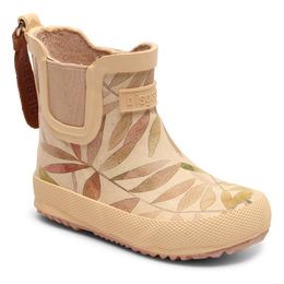 bisgaard Gummistiefel &raquo;baby&laquo;, Babystiefel, Regenstiefel, Matsch-Schuh mit s&uuml;&szlig;en Motiven beige leaves - Bl&auml;ttermotiv 25 25 Leicht an-/auszuziehen...