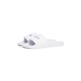 Tommy Hilfiger Pantolette »HILFIGER PRINT TUMBLE POOL SLIDE«, Hausschuh, Sommerschuh, Strandschuh mit Logoschriftzug weiß 43 43 Sommerliche...