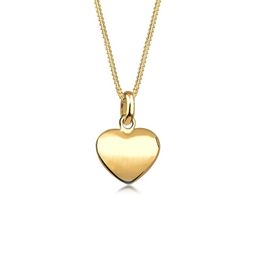 Elli Kette mit Anhänger »Herz Filigran Klassisch Schmuck Geschenk 925 Silber« Gold 45 Romantische Halskette für Frauen, klassisch