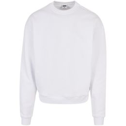 Urban Classics Rundhalspullover &raquo;Herren Ultra Heavy Crew&laquo; 1 Stk. white M M Schweres M&auml;nner Longsleeve mit &uuml;berschnittenen Schultern